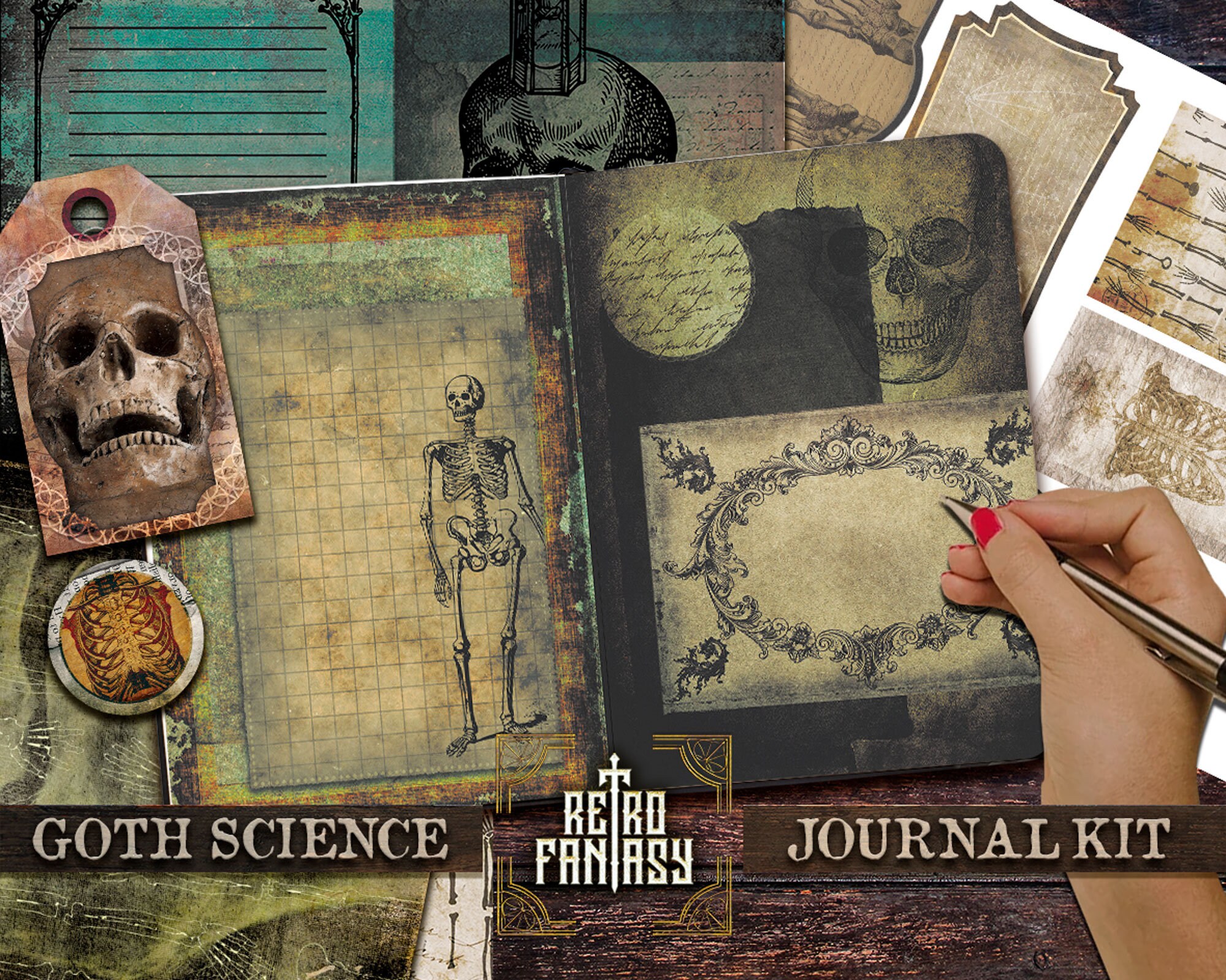 Goth Science Journal Kit • INSTANT Download • Halloween • Gothic ...