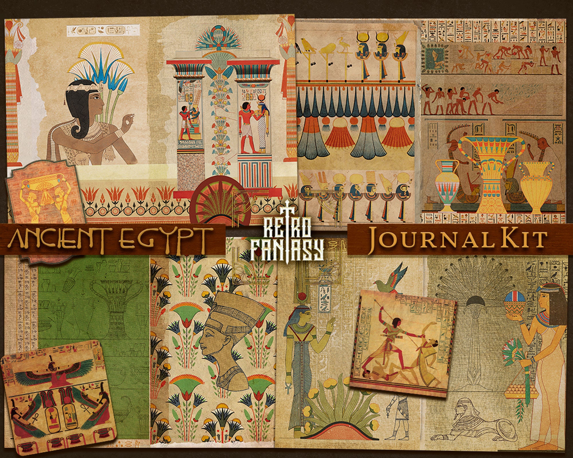 Ancient Egypt Digital Journal Kit Egypt Junk Journal Kit | Etsy
