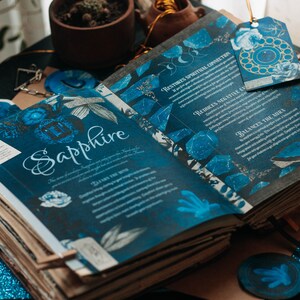 Printable SAPPHIRE Pages & Ephemera • Book of Shadows • CRYSTALS ...