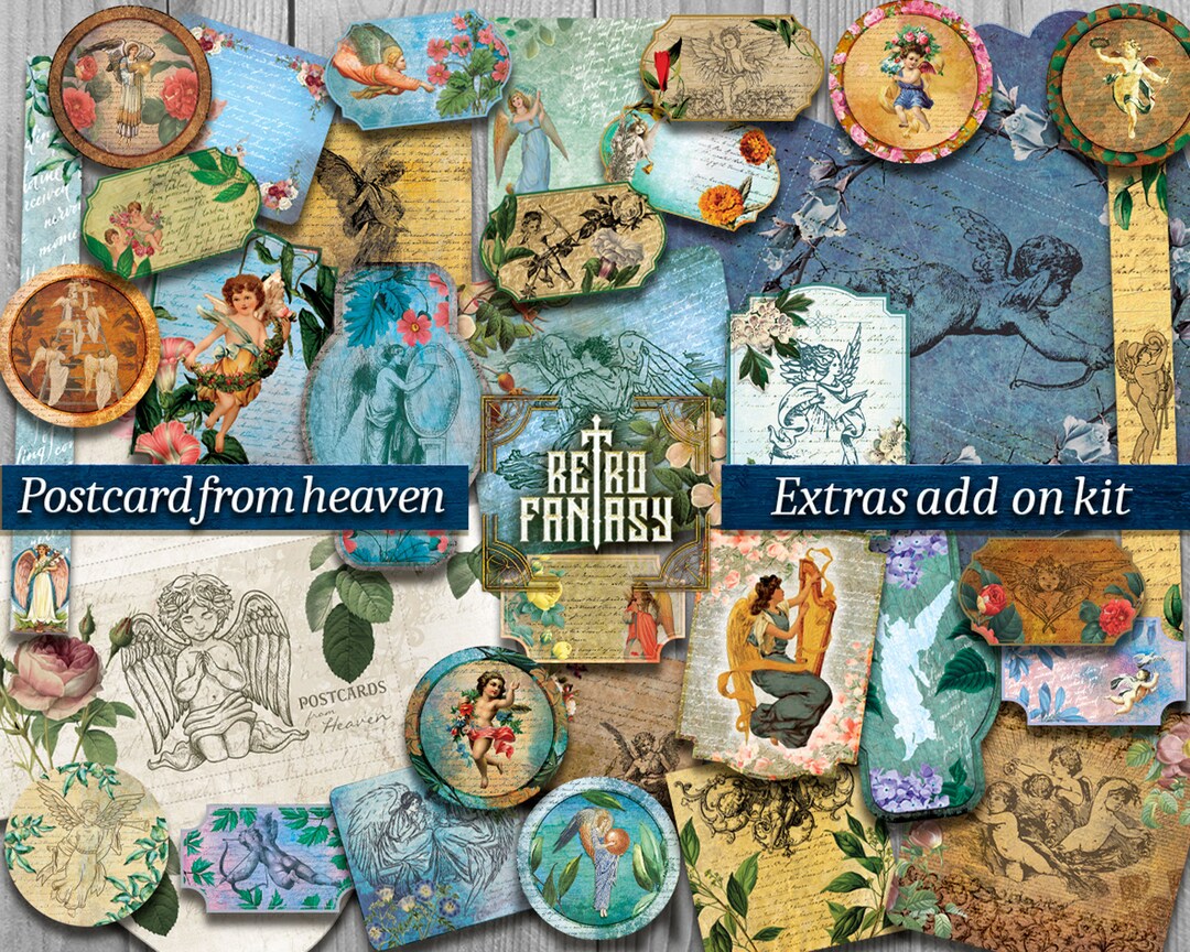 Postcard From Heaven Printable Extras Add on Kit • INSTANT Download ...