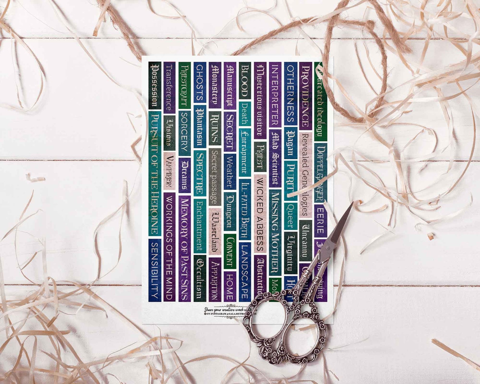 Printable Gothic Glossary Digital Goth Words Goth | Etsy