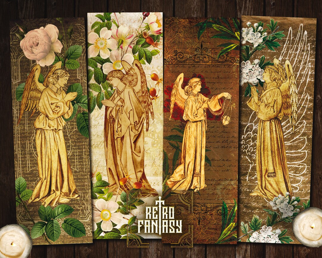 Angel Bookmarks • INSTANT Download • Angels Scrapbook • Vintage ...