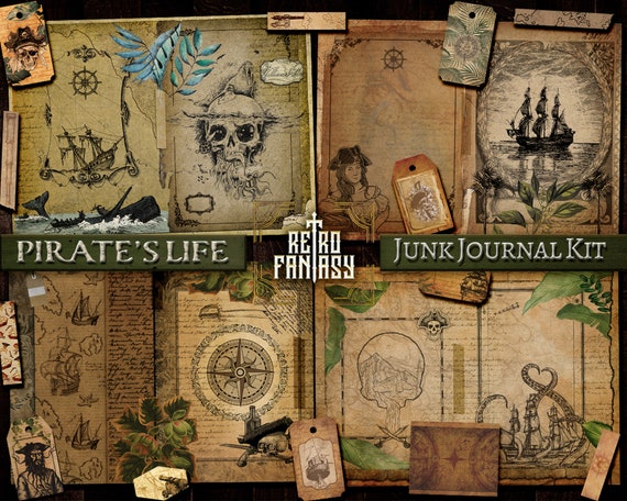 Pirate's Life Journal Digital Kit Printable Instant - Etsy