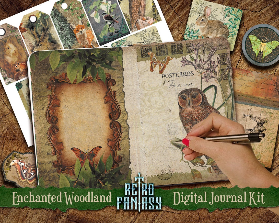 Enchanted Woodland Journal Digital Kit Printable | INSTANT Download ...