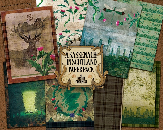 A Sassenach in Scotland Paper Pack • Scottish Papercraft Kit ...
