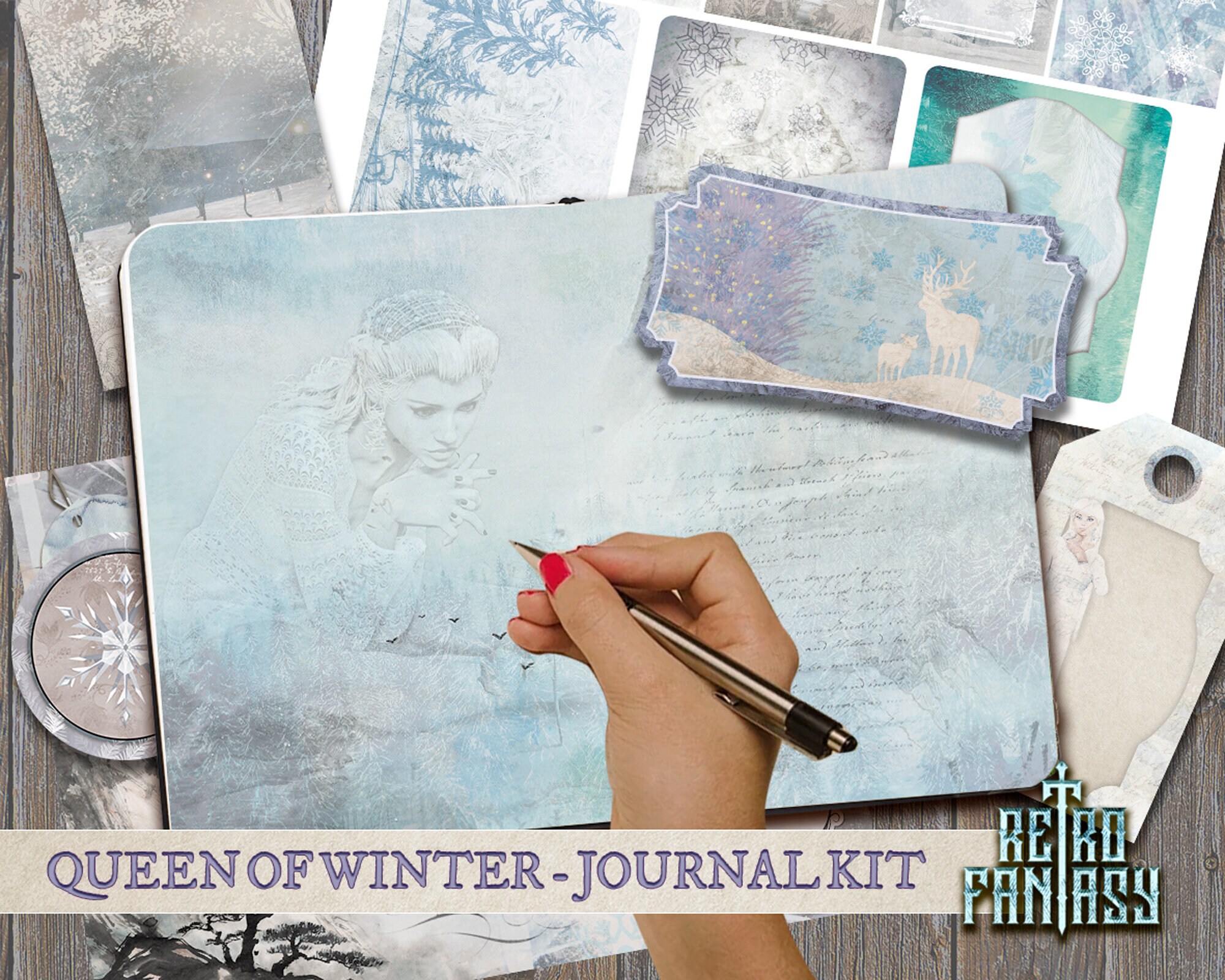 Queen of Winter Digital Journal Kit INSTANT Download | Etsy