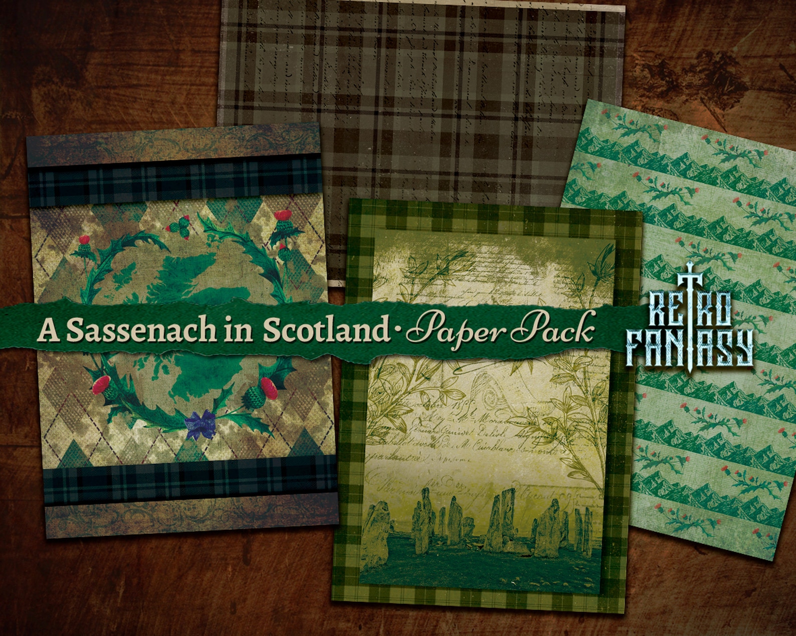 A Sassenach in Scotland Paper Pack Scottish Paper Kit - Etsy