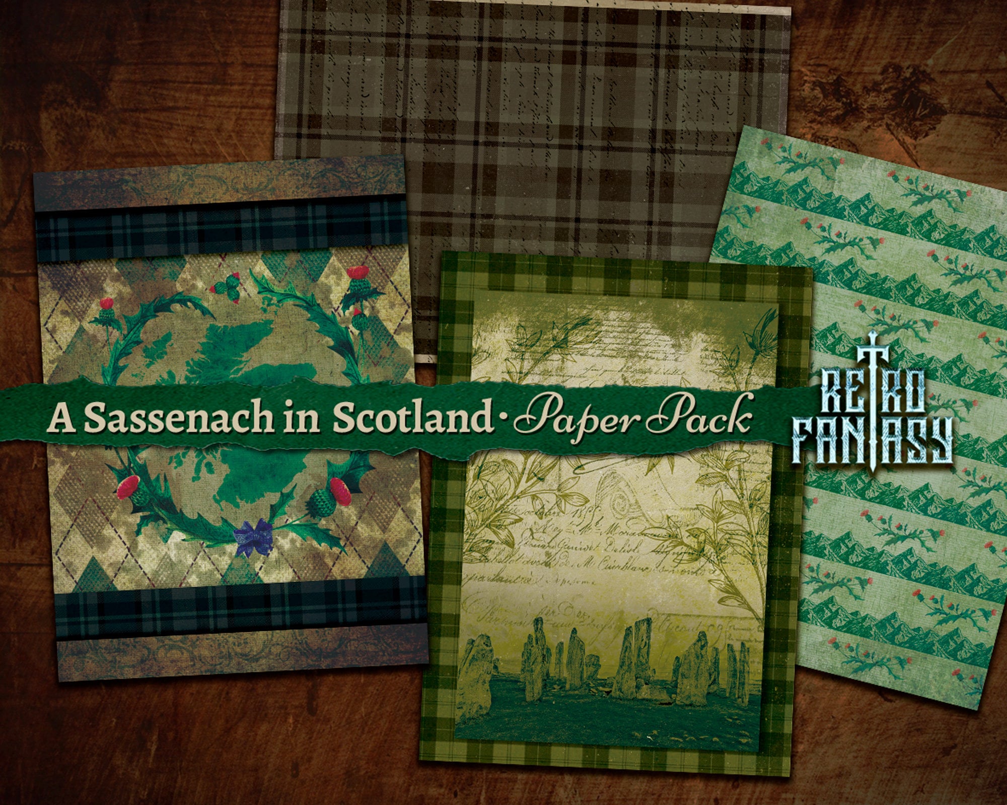 A Sassenach in Scotland Paper Pack • Scottish Papercraft Kit ...
