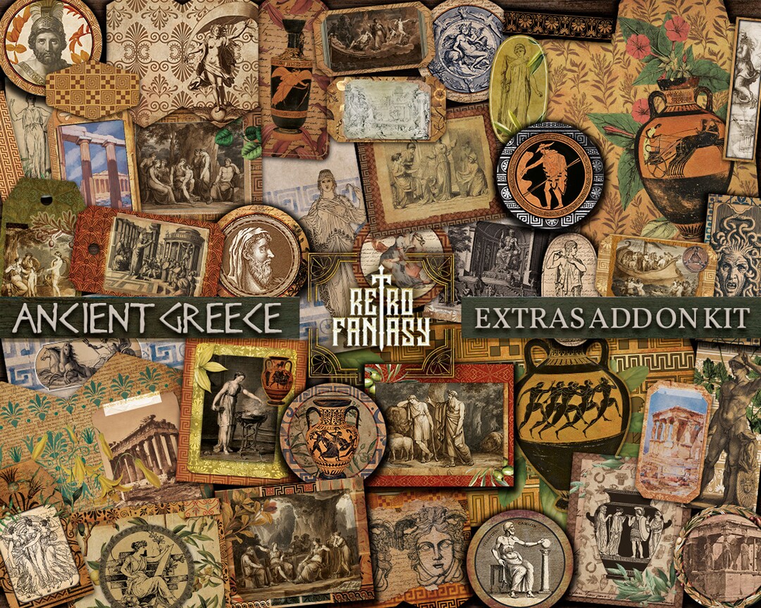 Ancient Greece Digital Ephemera Kit • Printable Greek • Scrapbooking ...