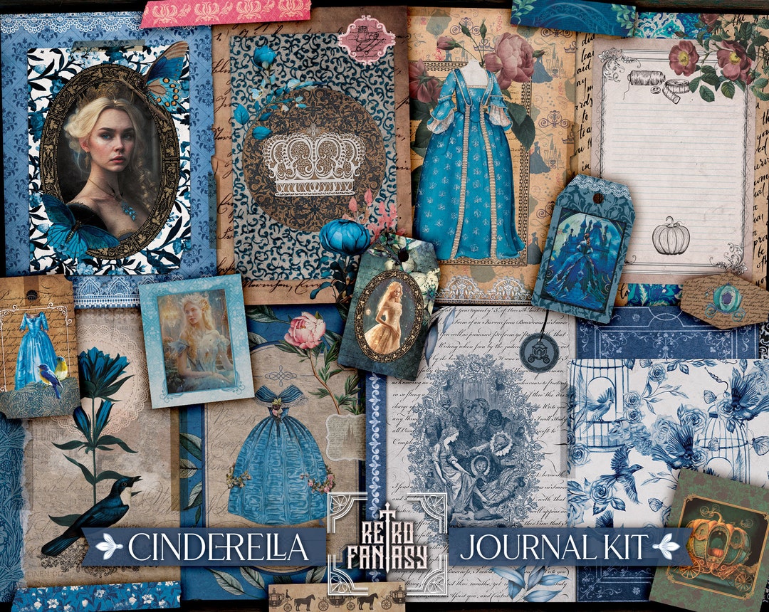Princess Cinderella Digital Journal Kit • INSTANT Download • Junk ...