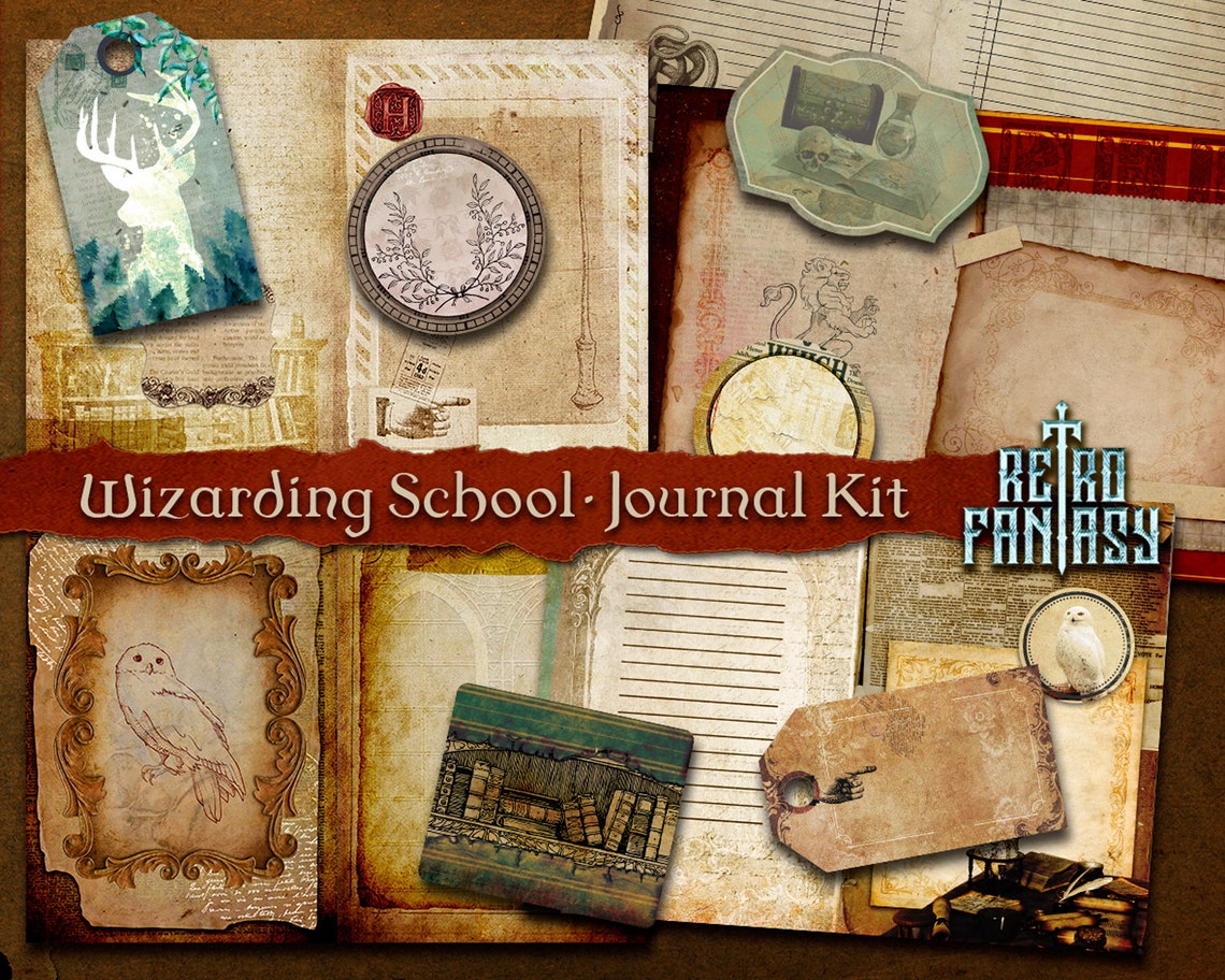 Wizarding School Journal Kit Printable Journal Pages | Etsy