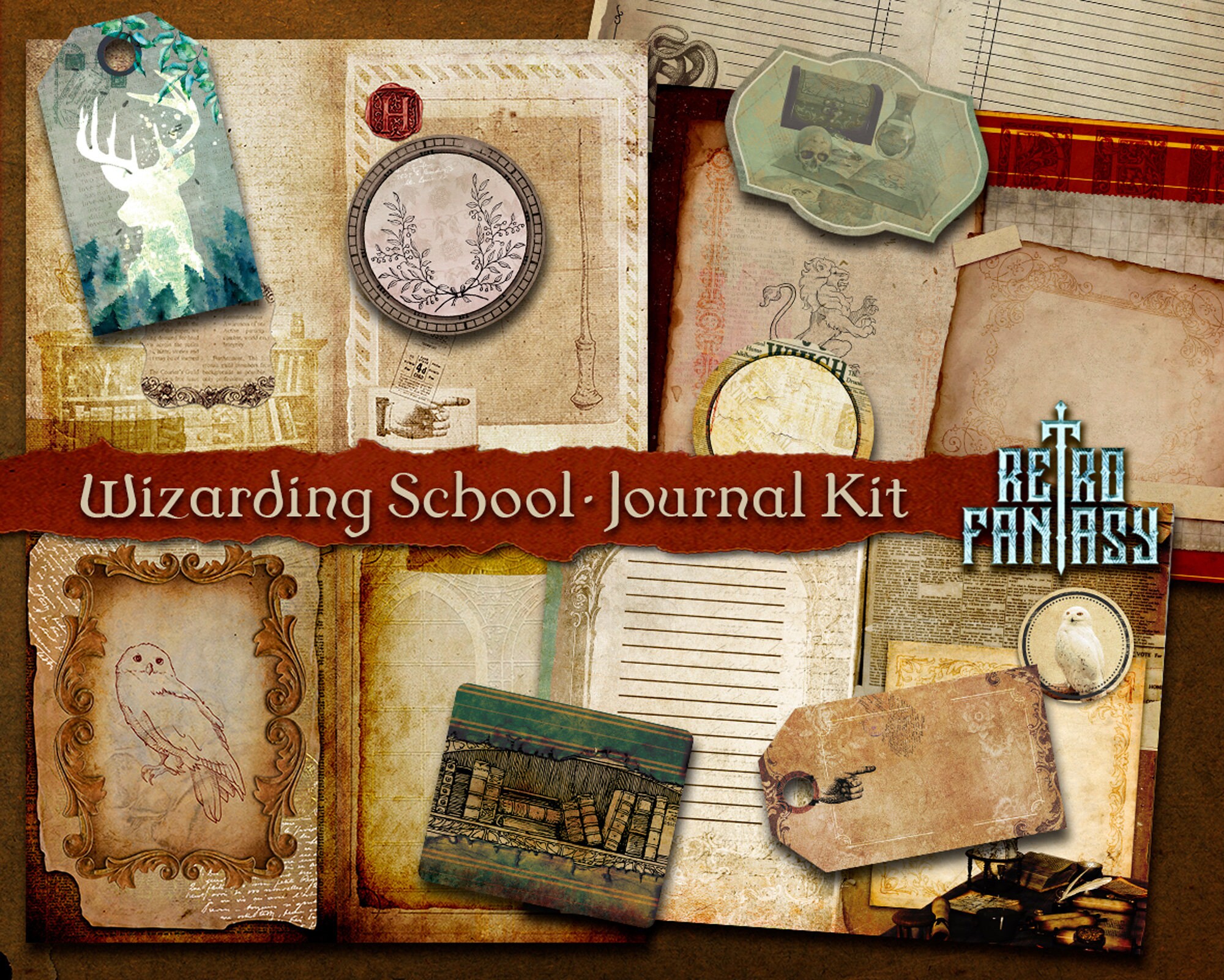 Wizarding School Journal Kit Printable Journal Pages | Etsy