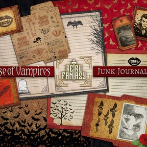 House of Vampires Junk Journal Kit With EXTRAS • Digital Download ...