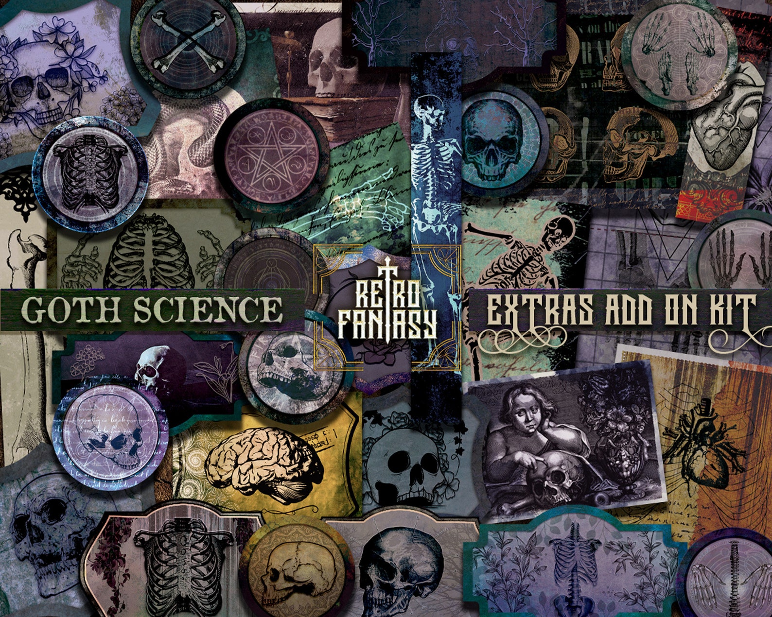 Goth Science Extras Add on Kit • INSTANT Download • Gothic Journal ...