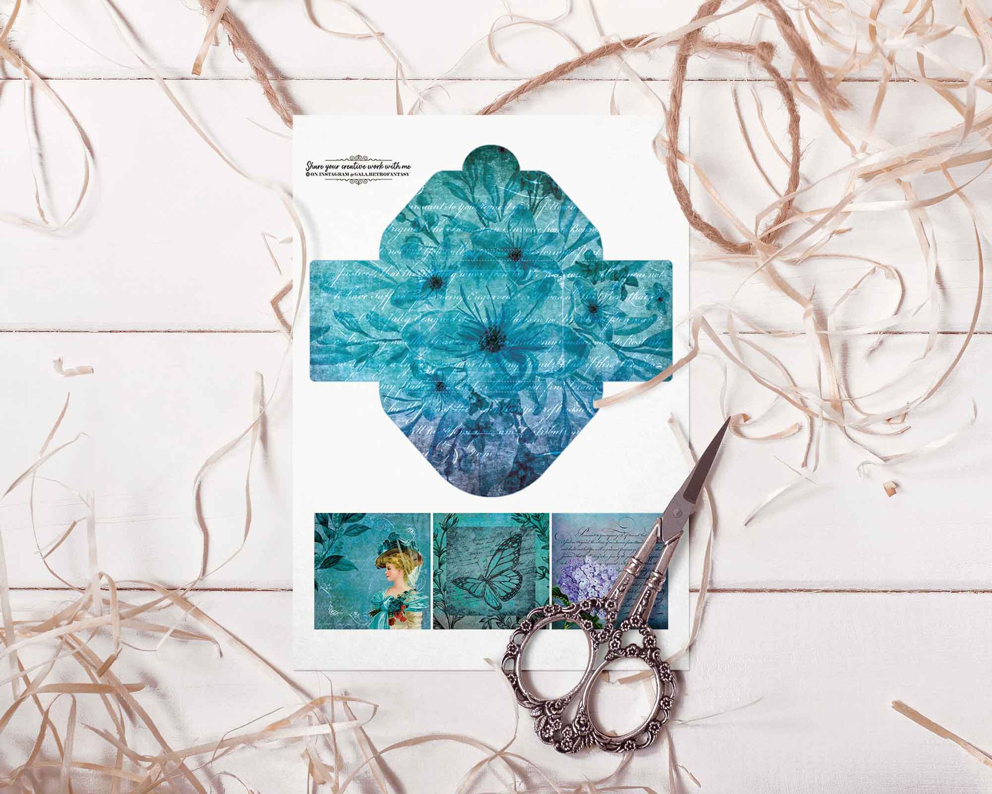 Deep Blue Digital Ephemera Kit • INSTANT Download • Blue Ephemera ...