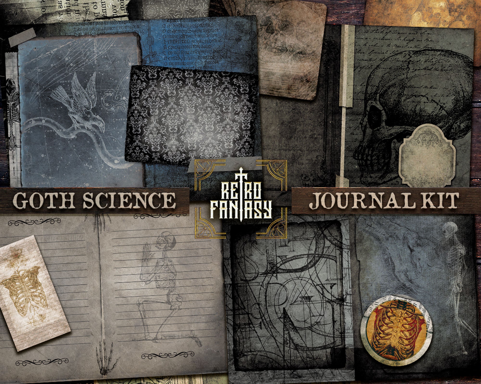 Goth Science Journal Kit • INSTANT Download • Halloween • Gothic ...