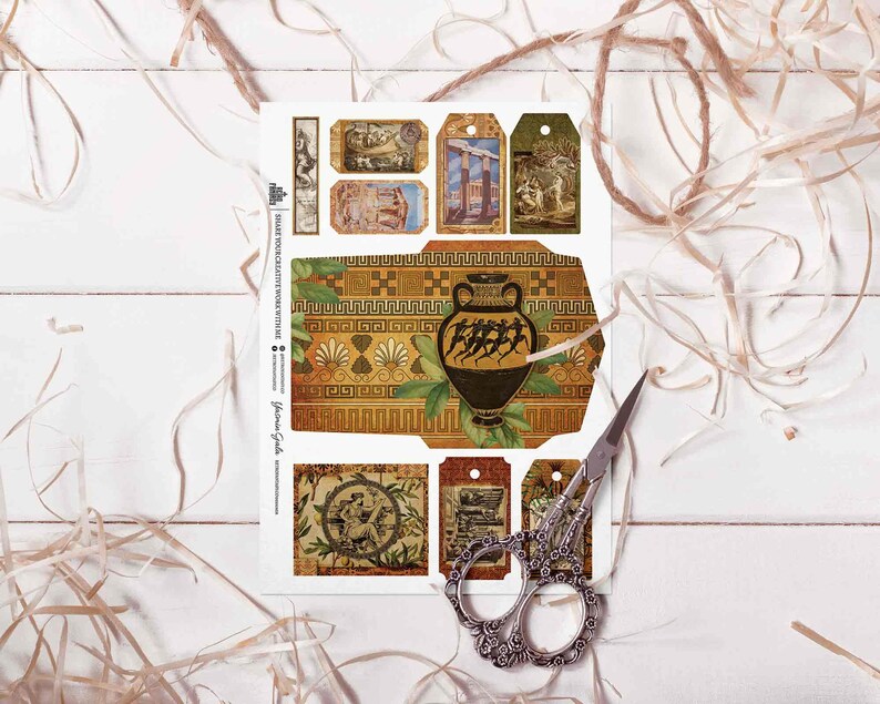 Ancient Greece Digital Ephemera Kit • Printable Greek • Scrapbooking ...