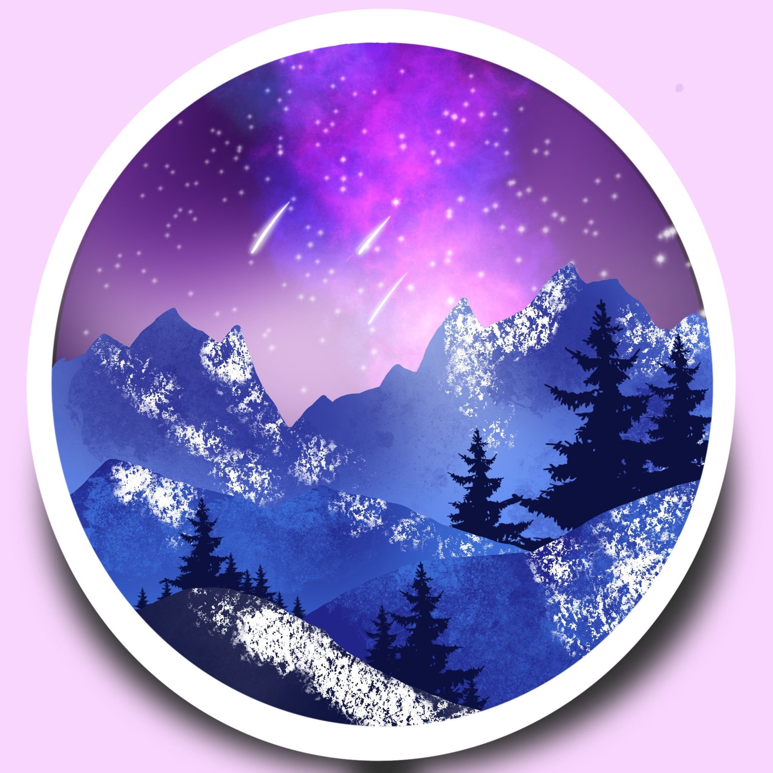 Bubble Scenery Digital Artwork Print, Landscape - Etsy