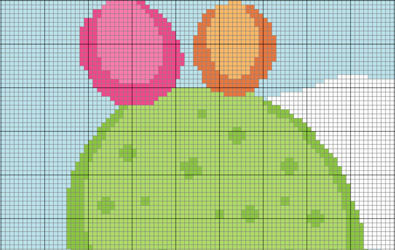 Blooming Cactus Scene Graphgan Graph - Crochet Pattern - Etsy