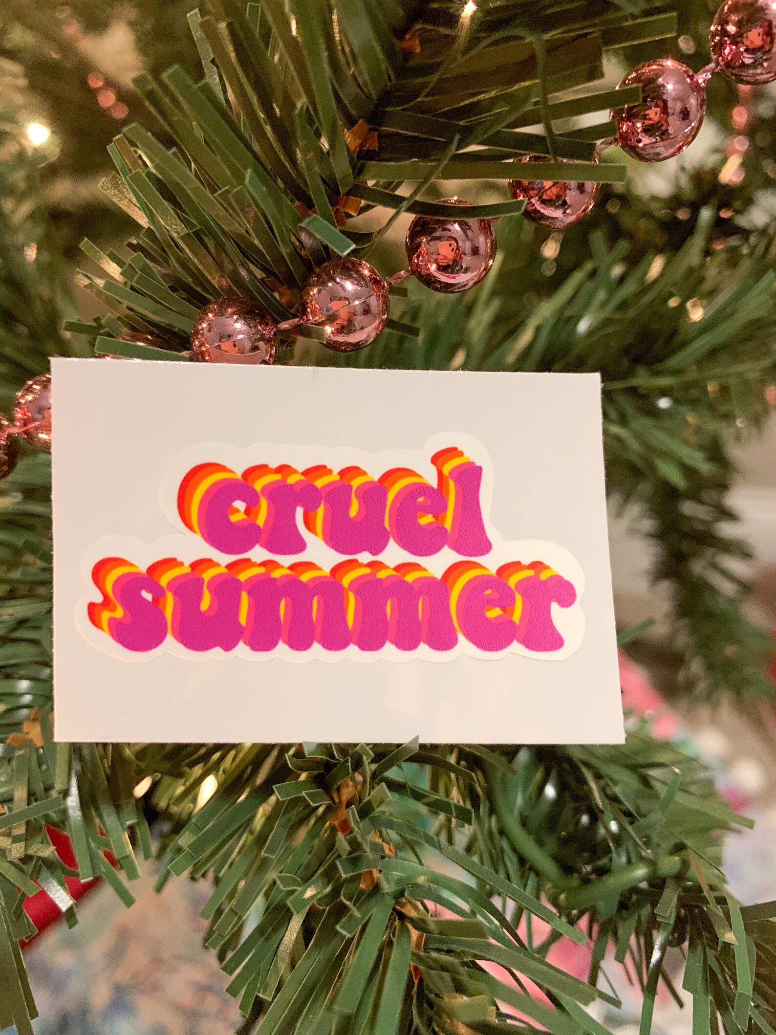 Cruel Summer Taylor Swift Vinyl Sticker - Etsy