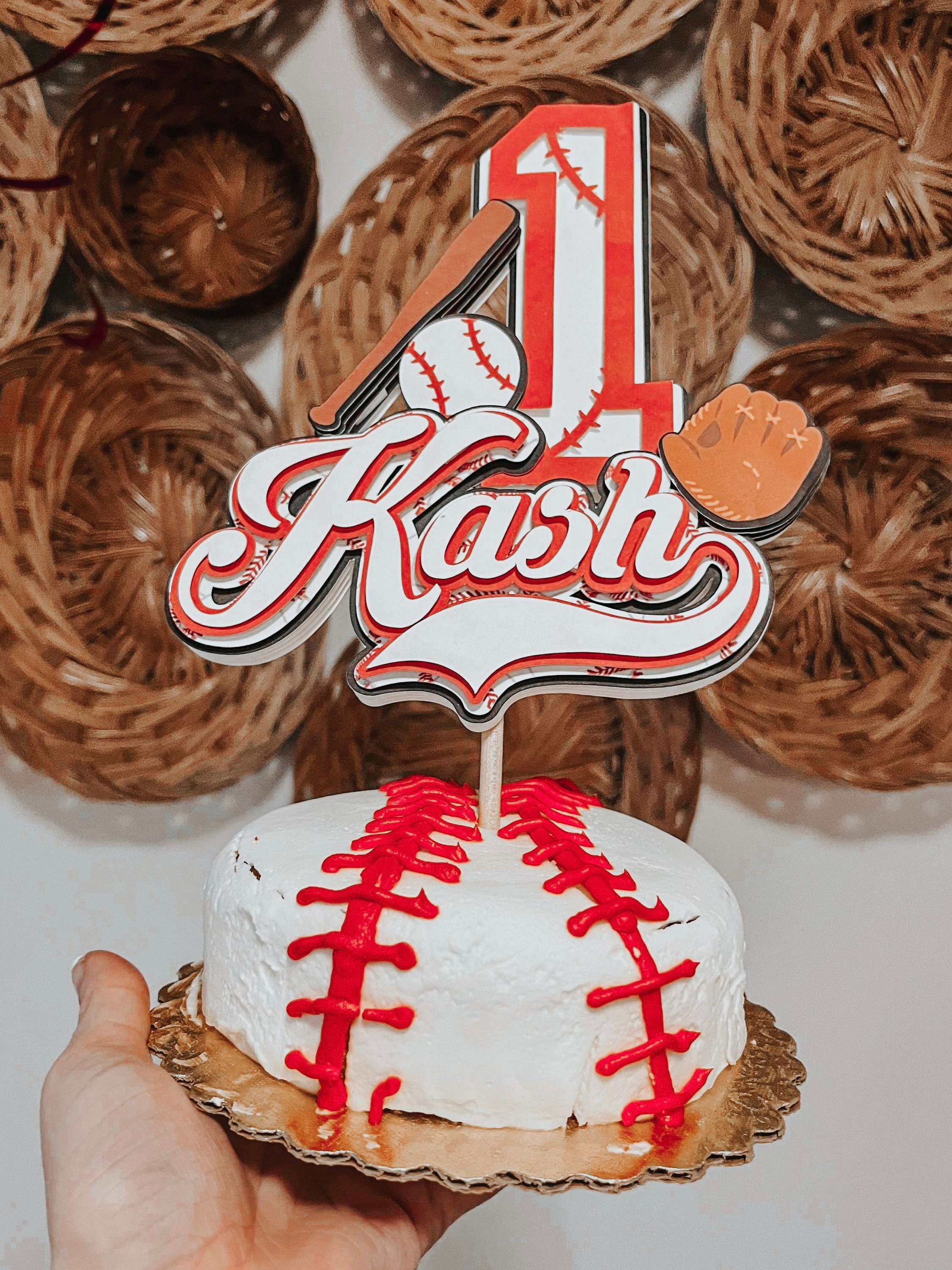 Custom Baseball Birthday Cake Topper Baseball Cake Topper - Etsy
