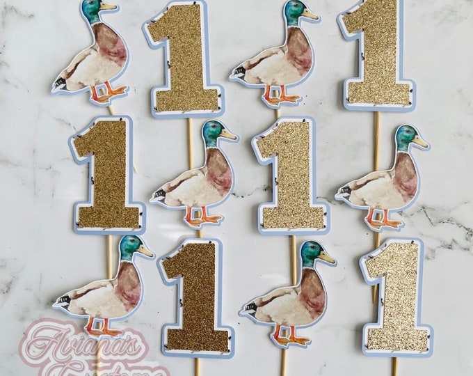 Custom Mallard Cupcake Toppers , Mallard Cupcake Toppers , Duck Cupcake ...