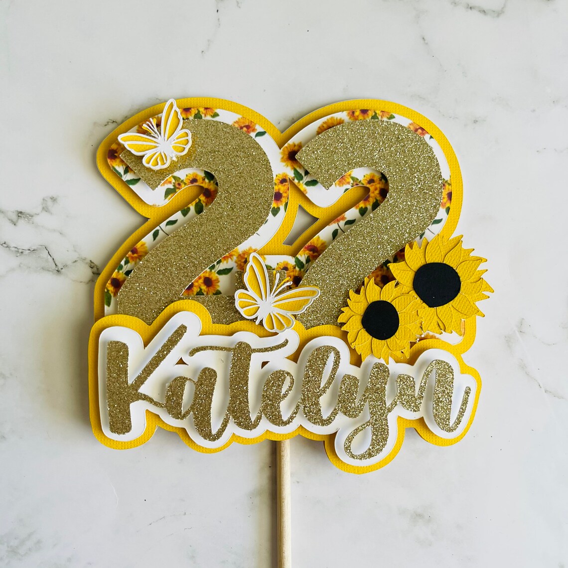 Custom Sunflower Cake Topper Sunflower Cake Topper - Etsy