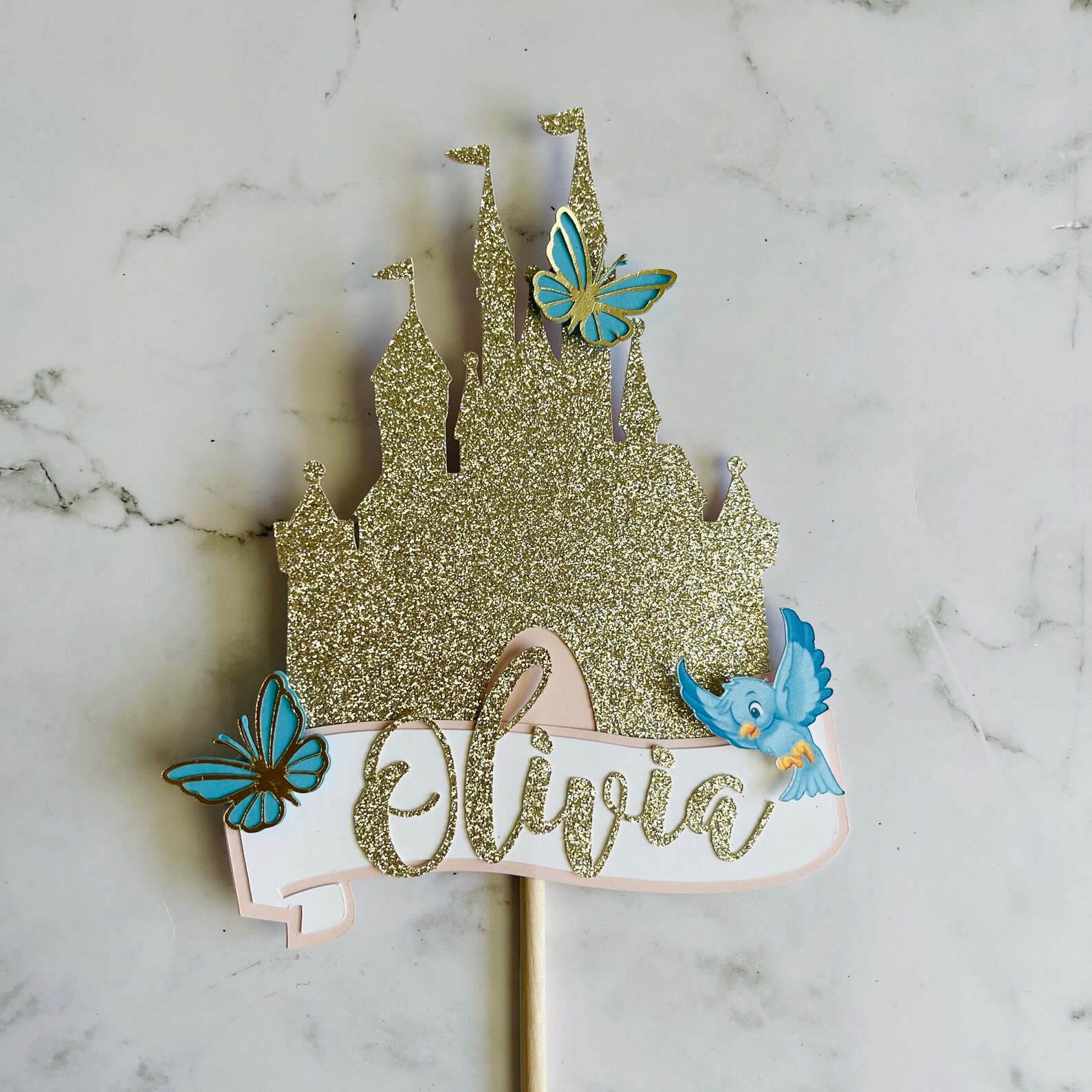 Princess Castle Cake Topper Princess Birthday Castle - Etsy