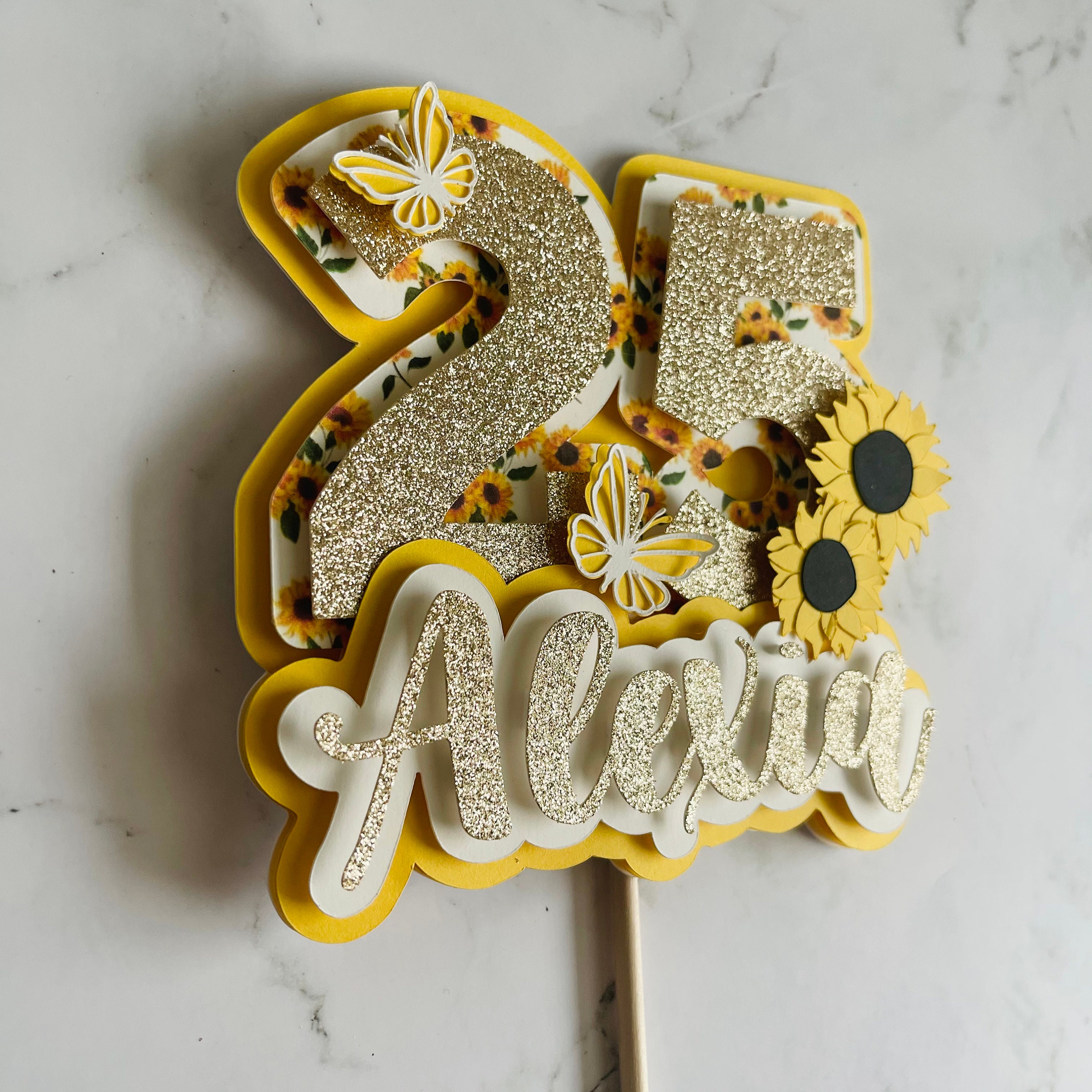 Custom Sunflower Cake Topper Sunflower Cake Topper - Etsy