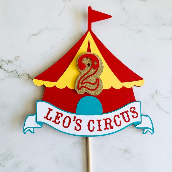 Circus Cake Topper - Etsy