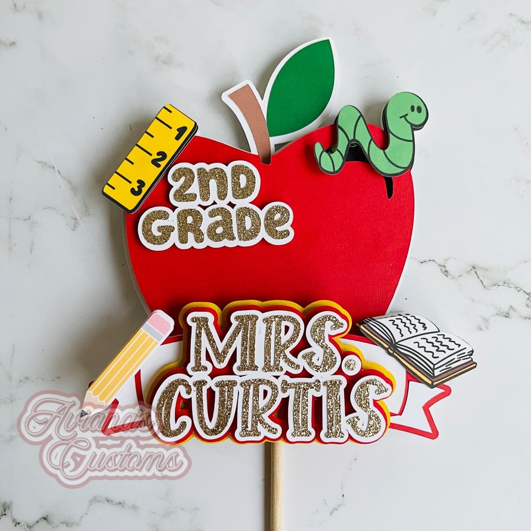 Custom 3D Teacher Appreciation Cake Topper , Custom Teacher ...
