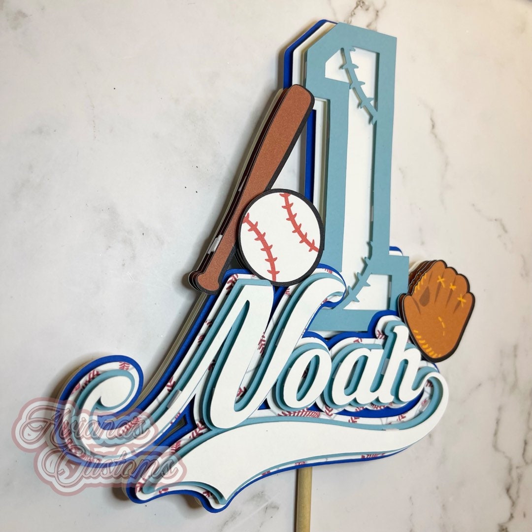 Custom Baseball Birthday Cake Topper , Baseball Cake Topper , Baseball ...