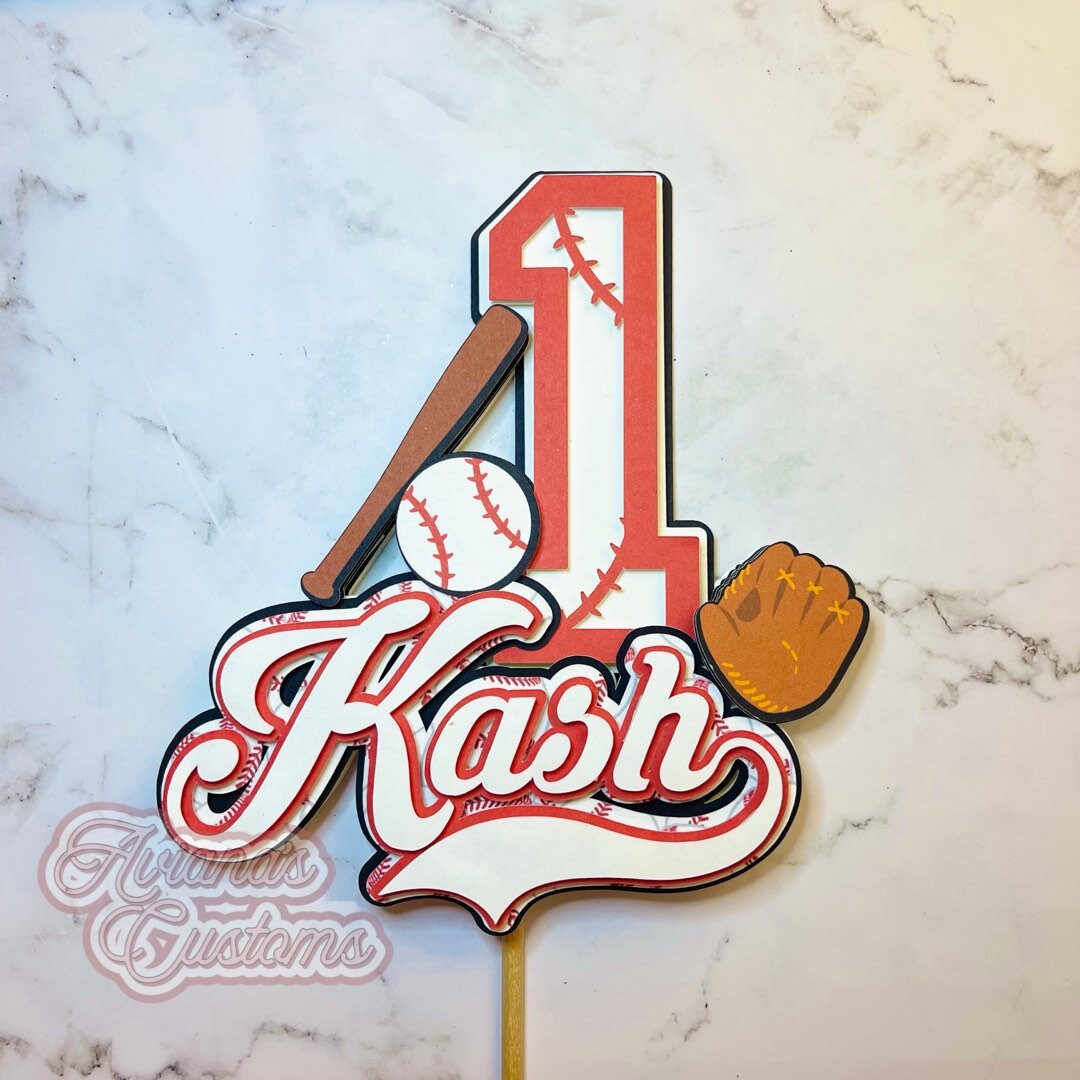 Custom Baseball Birthday Cake Topper , Baseball Cake Topper , Baseball ...