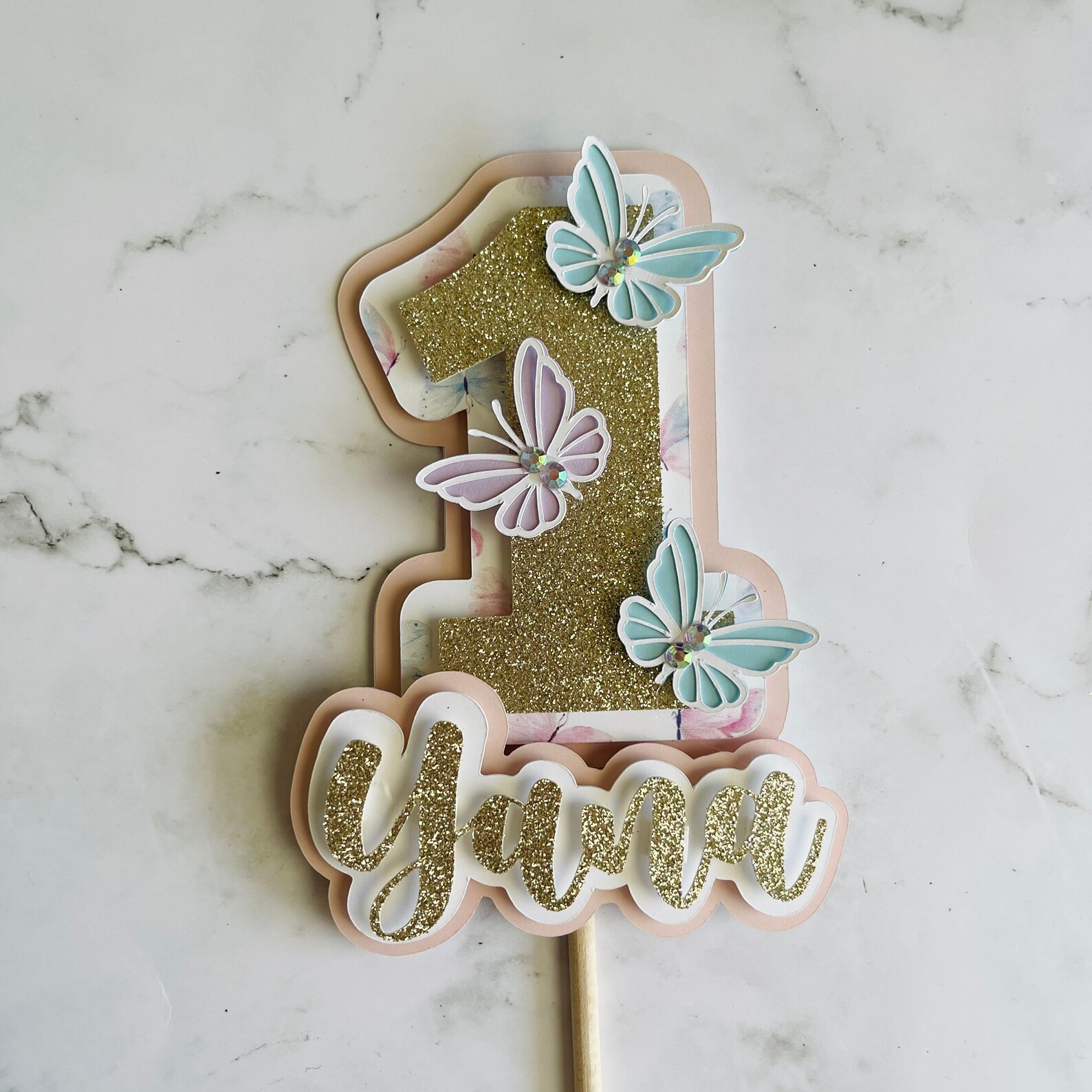 Custom 3D Butterfly Birthday Cake Topper Custom Cake Topper - Etsy