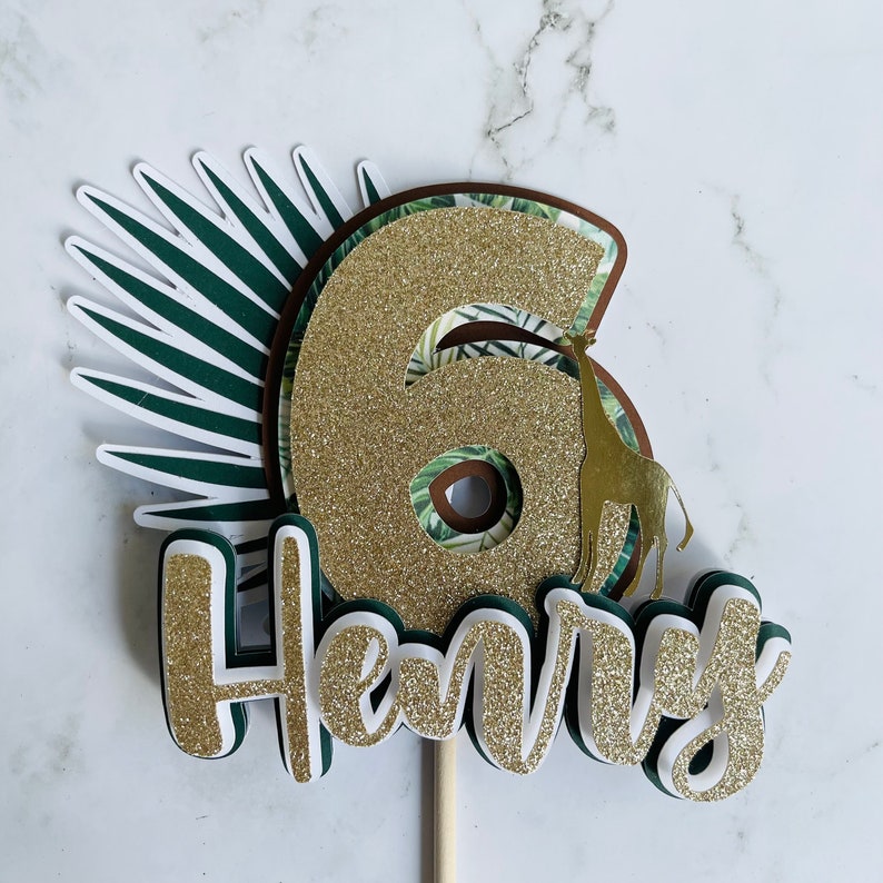 3D Custom Safari Birthday Cake Topper Safari Birthday Cake | Etsy