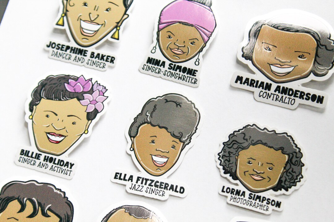 Black History Month Stickers for Kids African American Singers, Poets ...