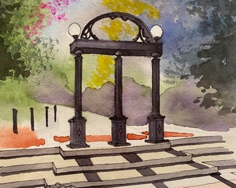 University of Georgia Arch Painting Hanging Canvas UGA - Etsy