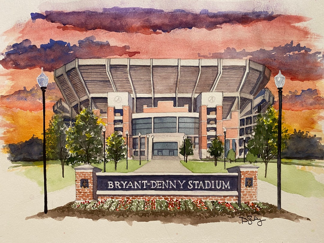 Bryant-denny Stadium Alabama Crimson Tide, SEC, NCAA Football - Etsy