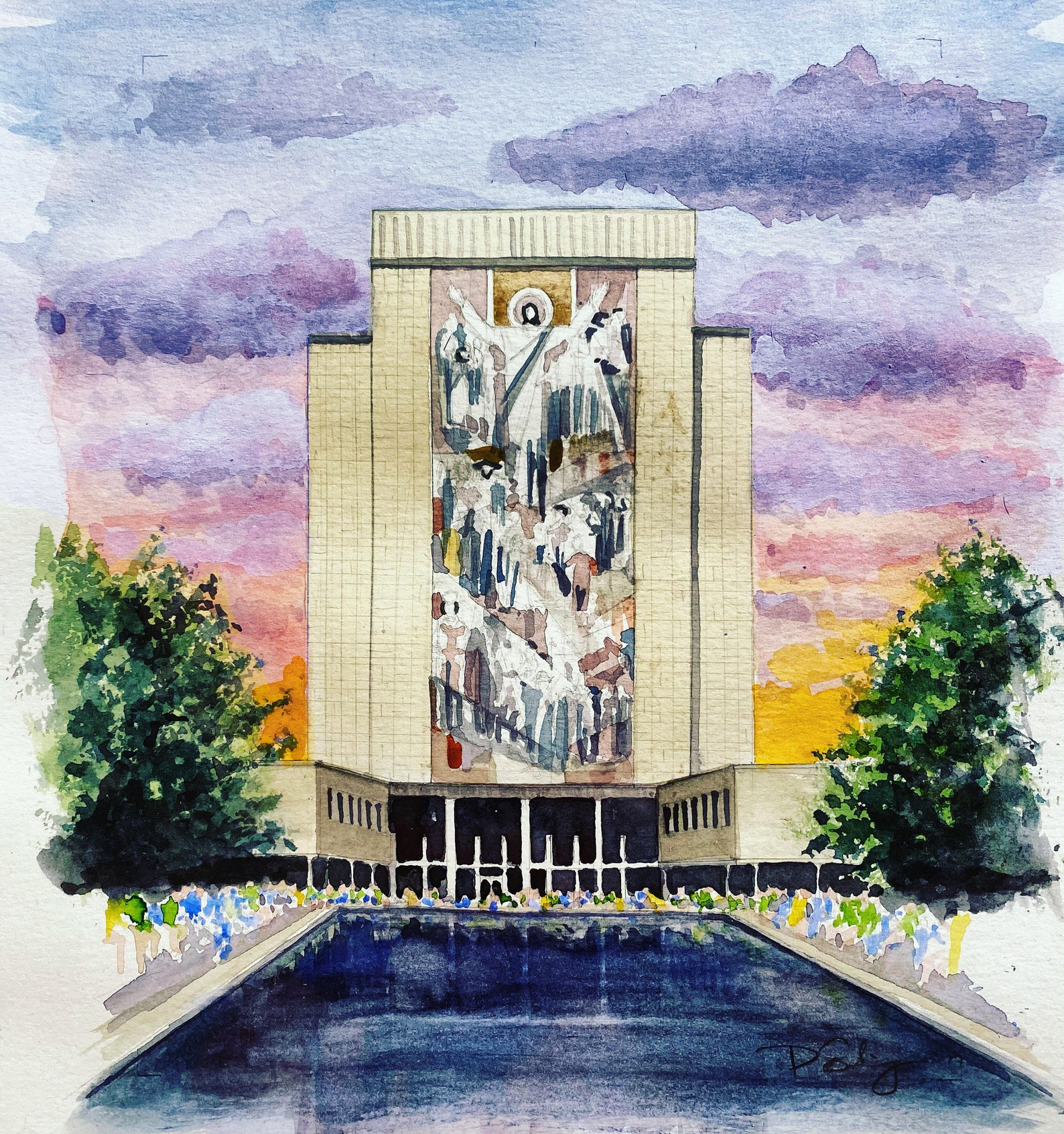 Touchdown Jesus at Notre Dame - Etsy