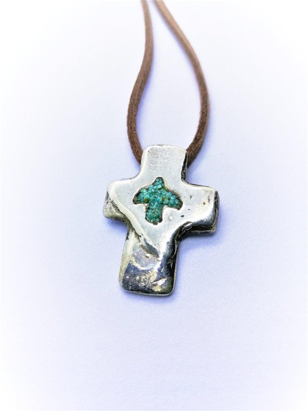 Sterling Silver Dove Cross Pendant- Handcrafted.925 Cross Necklace With ...