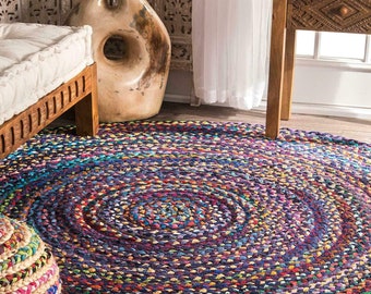 Colorful Round Rug - Etsy