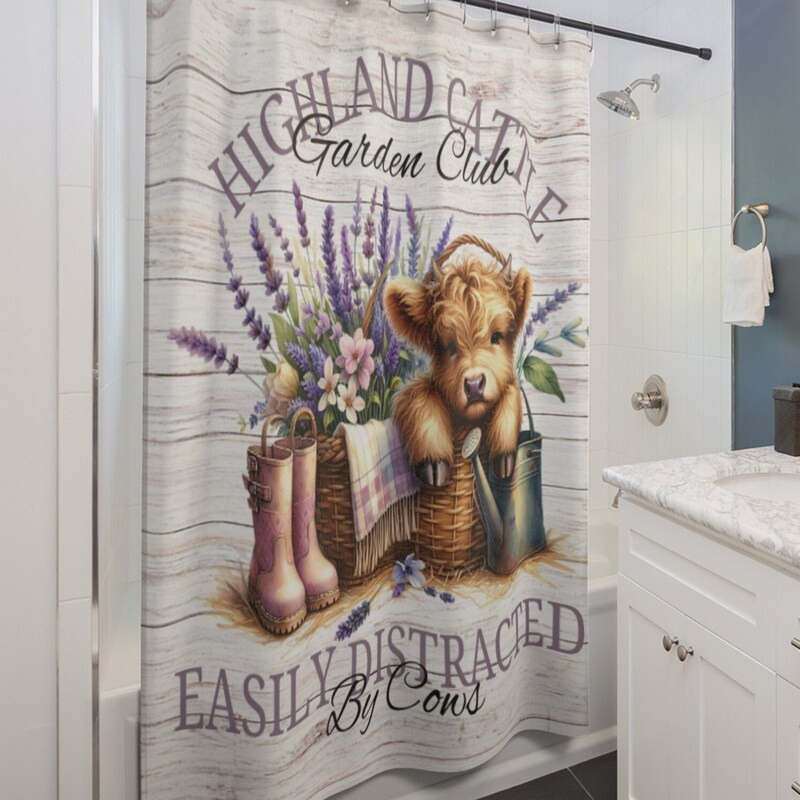 Cow Shower Curtain - Etsy