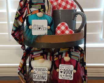 Book Worm Garden Gnome Back to School Gift Library Decor - Etsy