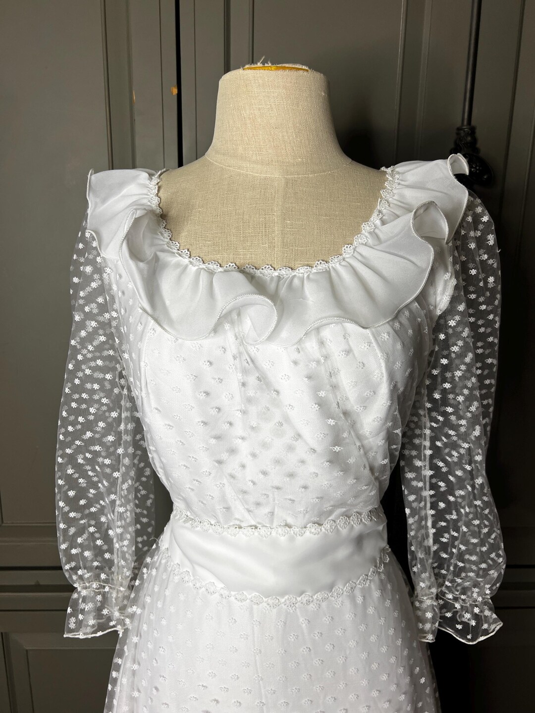 Vintage Early 80s Aline Wedding Dress Size 6/8 - Etsy
