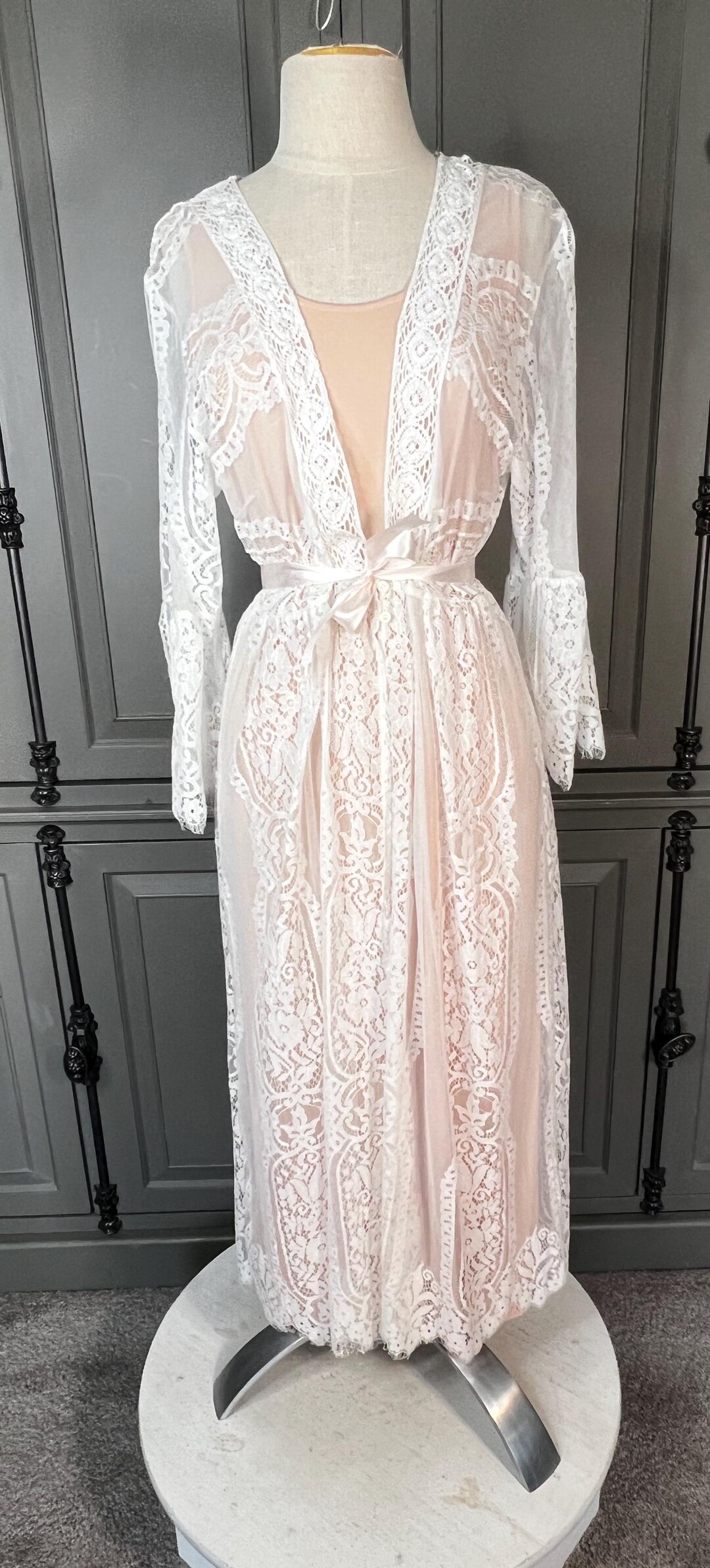 Sheer Lace Duster or Dress Size 10/12 - Etsy