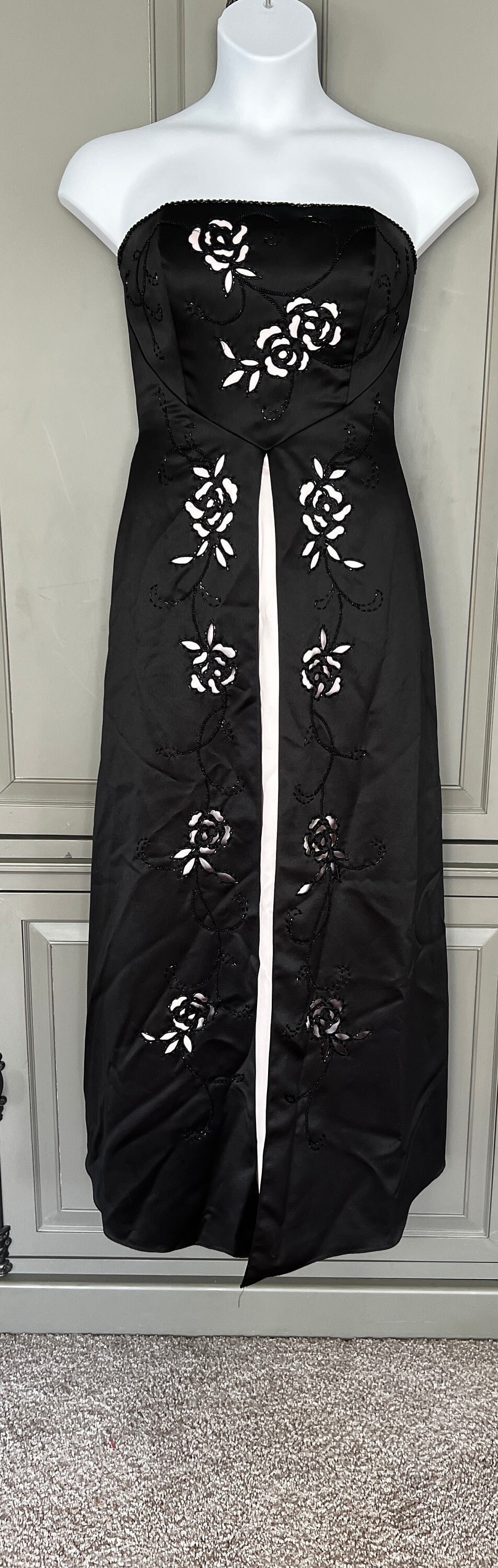 Vintage Black/pale Pink Cutaway Dress by Betsy &adam, Size 14 - Etsy
