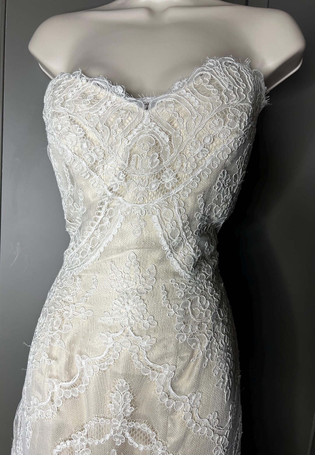 Marisa Silk Blend Intricate Mermaid Gown Size 6 - Etsy