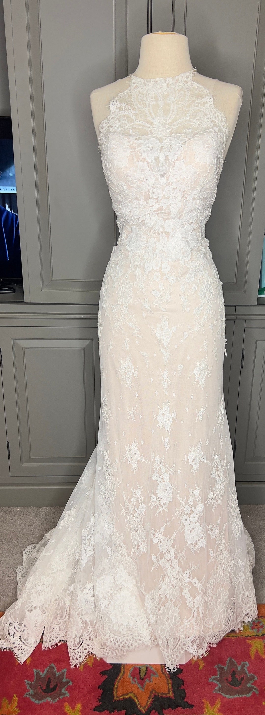 Elegant, Simple Lace Wedding Dress by Watters Size 6 - Etsy