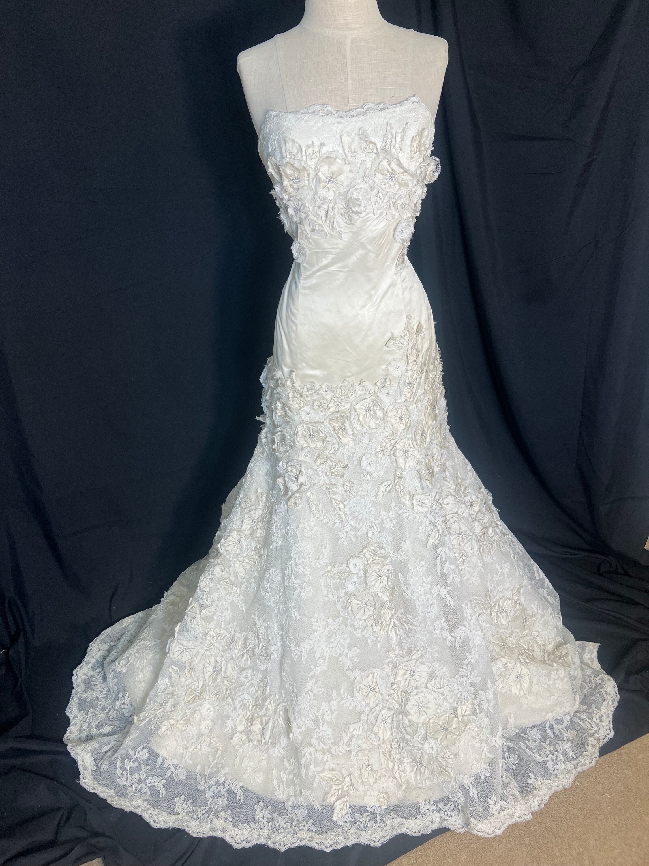 Watters Bride Gorgeous 3D Floral Wedding Dress Size 12 - Etsy