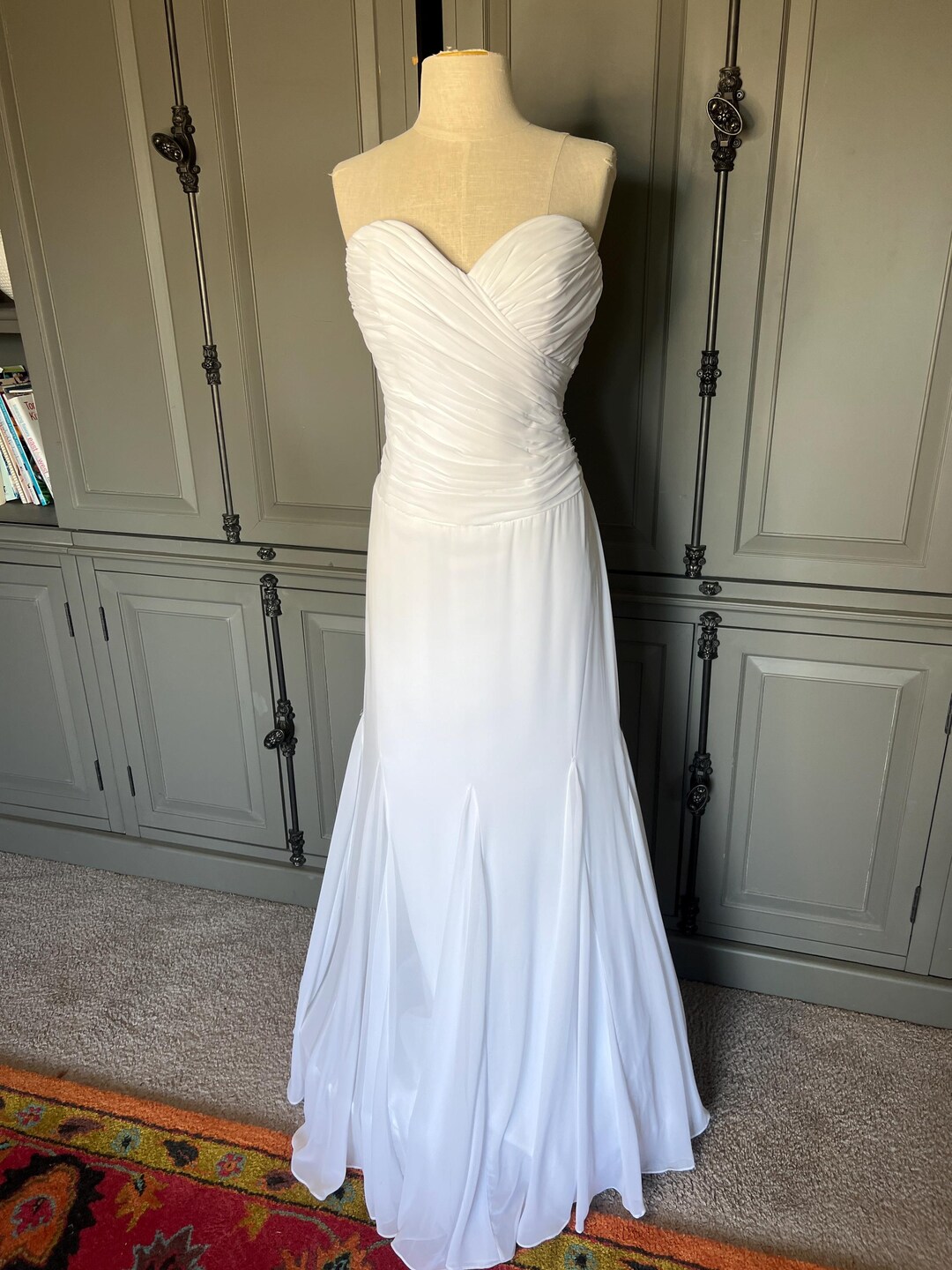 Morilee Simple Flowy Strapless Wedding Dress Size 6 - Etsy